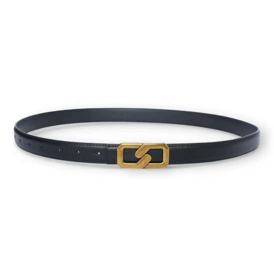 Infinity Women Black Belt: Infinity Gold Anchor Buckle - SSN Belts